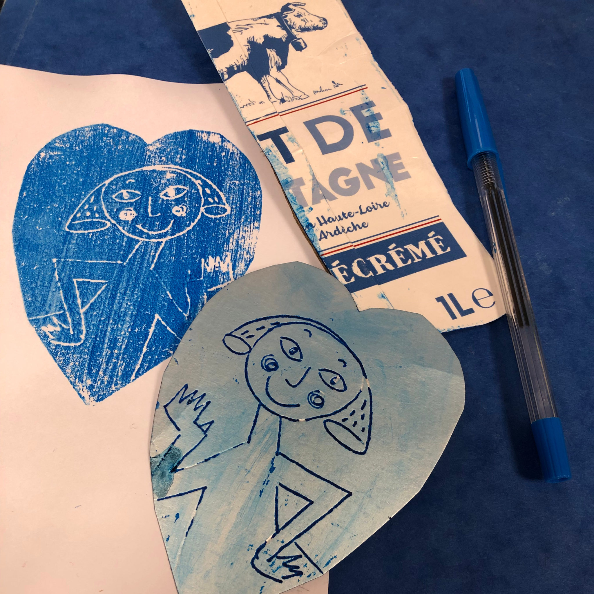 Atelier cinéma : gravure sur Tetra Pak