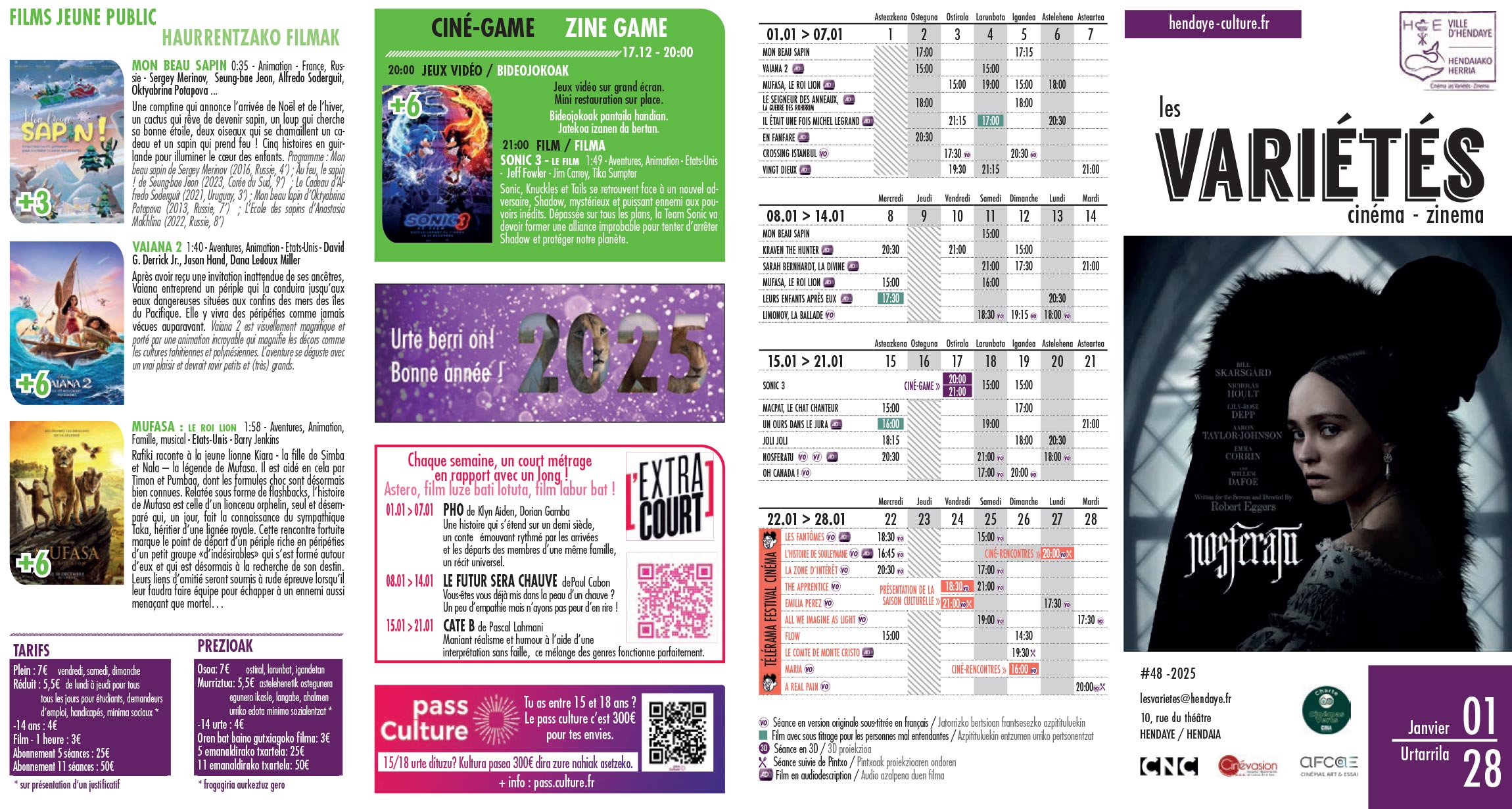 PROGRAMME DU CINÉMA - Hendaye Culture