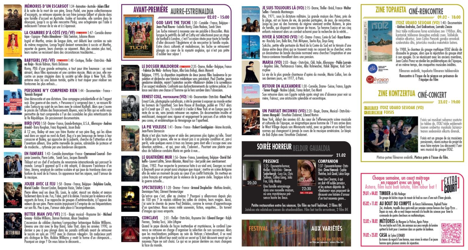 PROGRAMME DU CINÉMA - Hendaye Culture